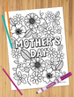 Mother's Day Flowers Coloring Sheet – CoreyPaigeDesigns