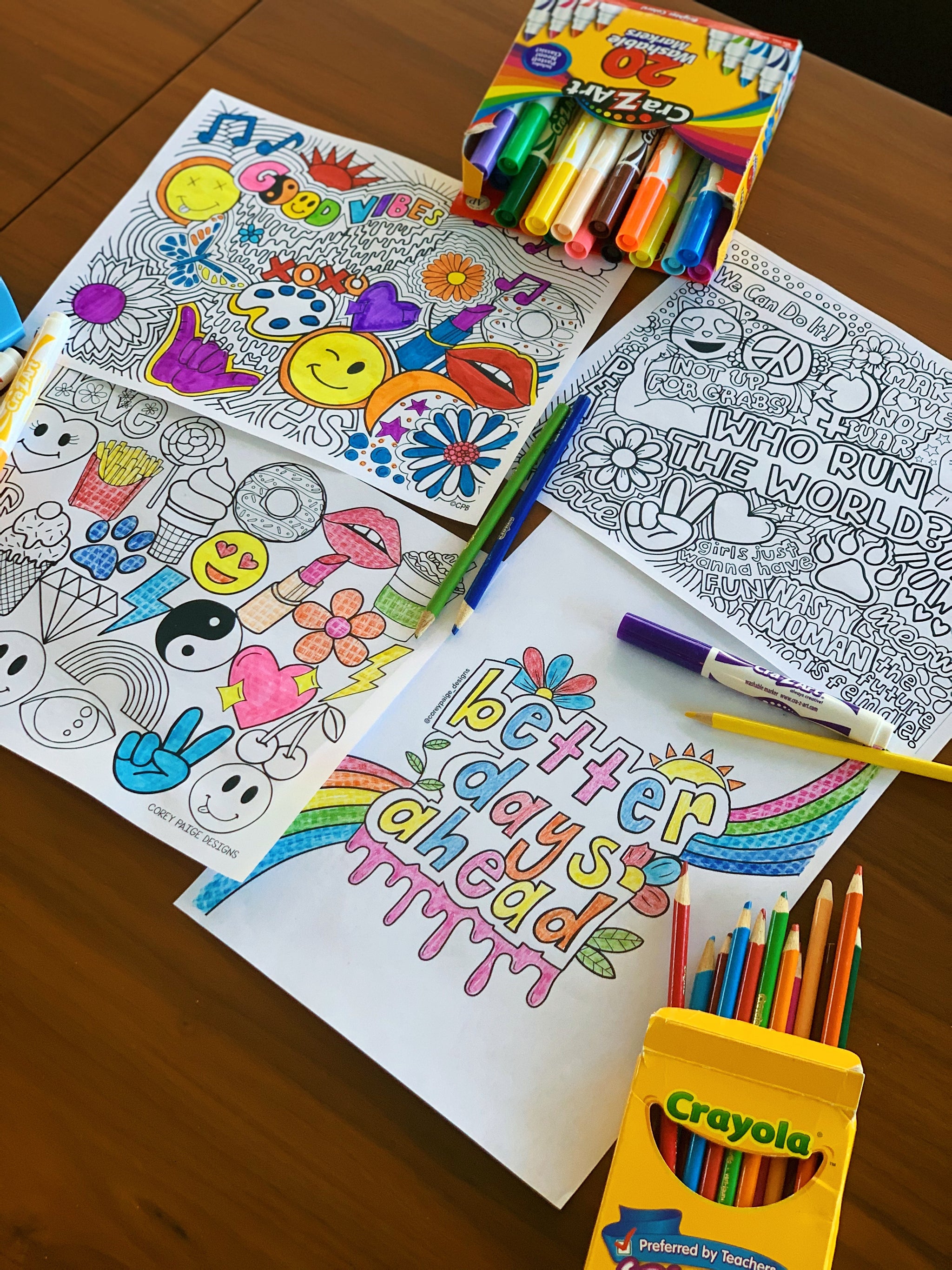 Better Days Ahead Coloring Sheet – CoreyPaigeDesigns