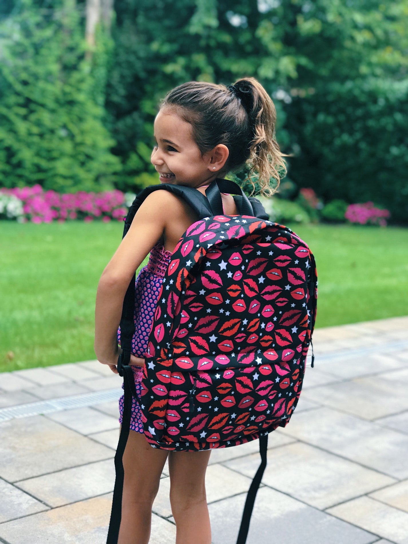 Lips & Stars Black Backpack – CoreyPaigeDesigns