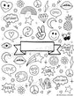 Doodle Icons Name Plate Coloring Sheet – CoreyPaigeDesigns