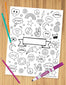 Doodle Icons Name Plate Coloring Sheet – CoreyPaigeDesigns