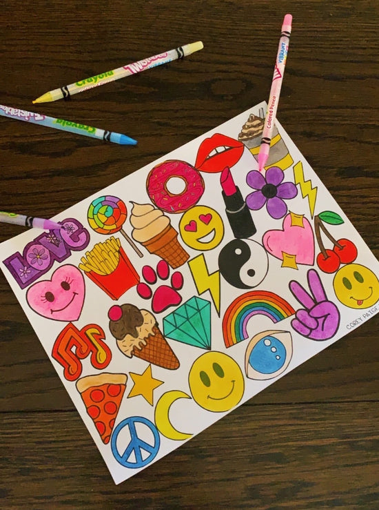 Emoji Coloring Sheet – CoreyPaigeDesigns