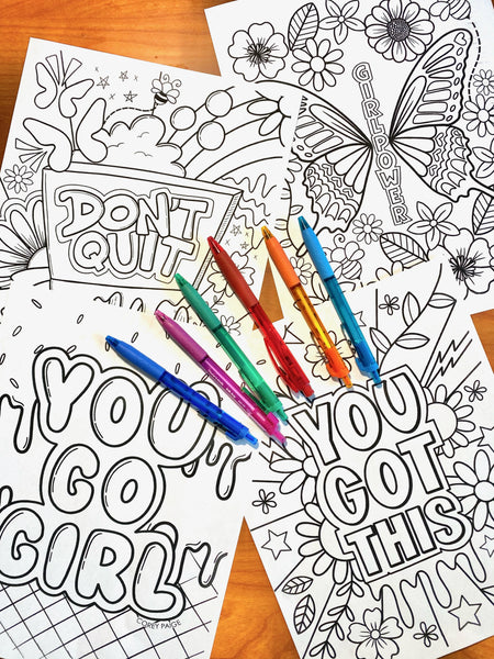 Girl Power Coloring Sheet – CoreyPaigeDesigns