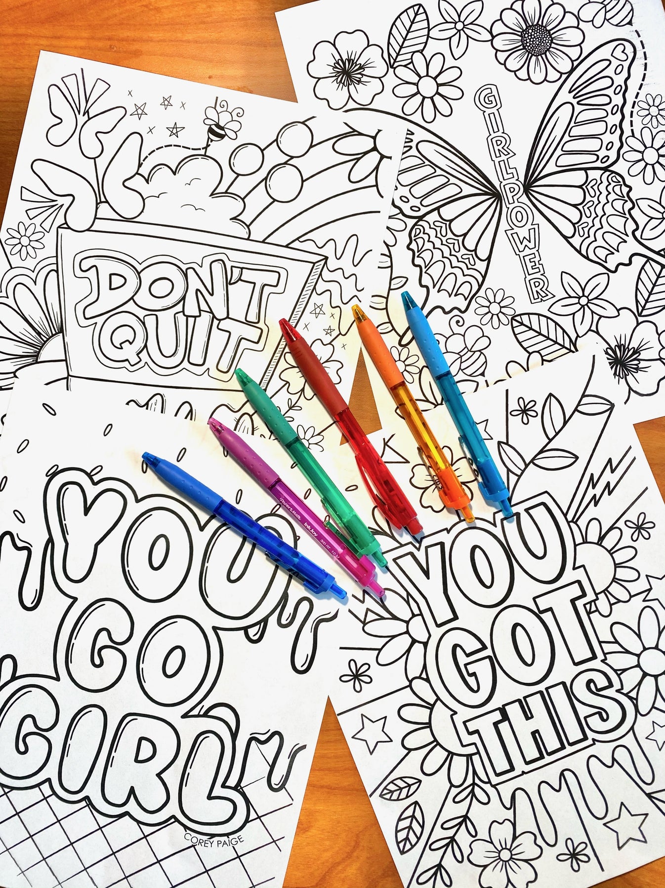 You Go Girl Coloring Sheet – CoreyPaigeDesigns