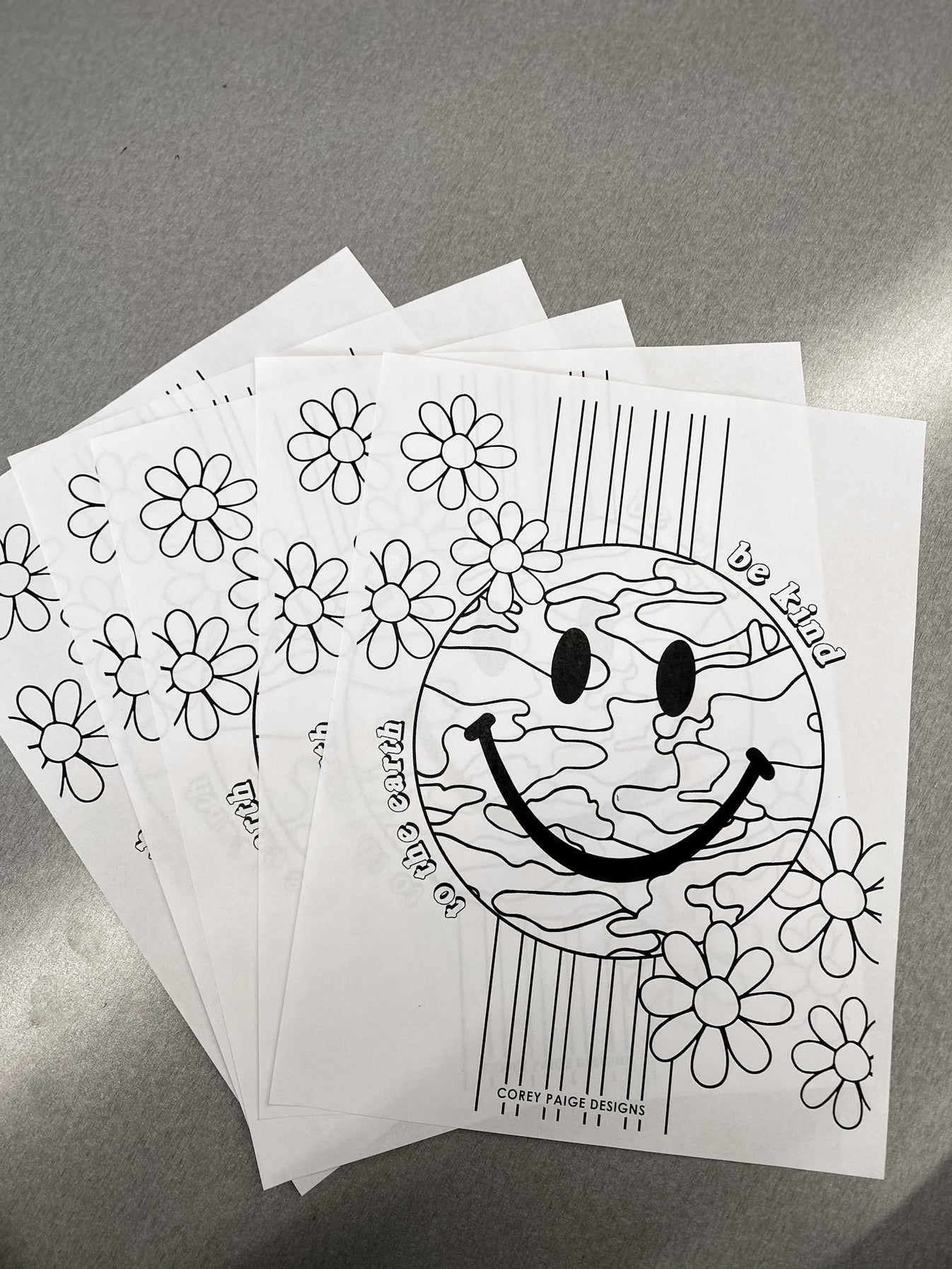 Be Kind To The Earth Coloring Sheet – CoreyPaigeDesigns
