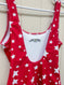 White Stars Red One-Piece Swimsuit – CoreyPaigeDesigns